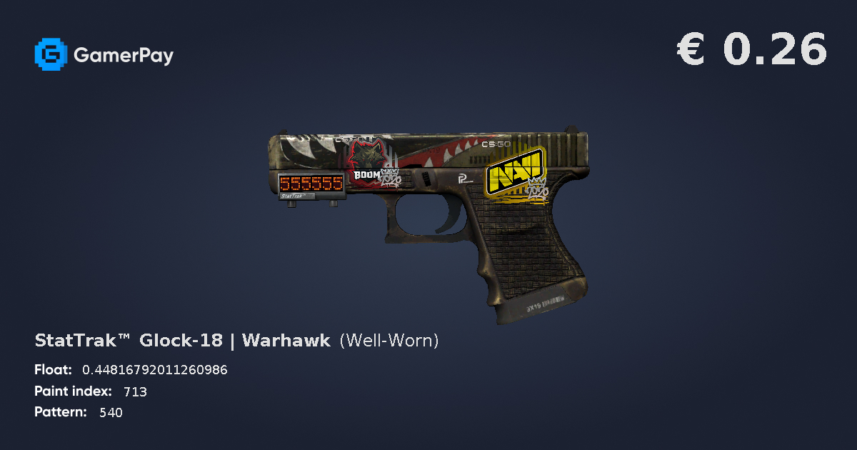 StatTrak™ Glock-18 | Warhawk on GamerPay
