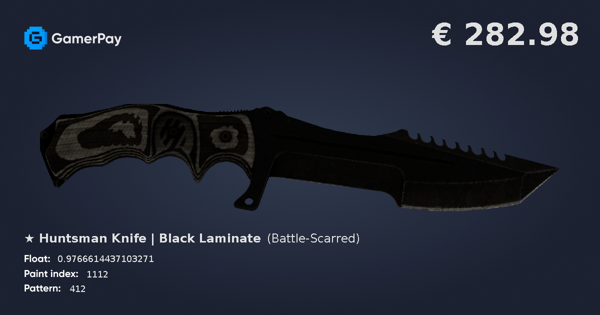 Huntsman Knife | Black Laminate on GamerPay