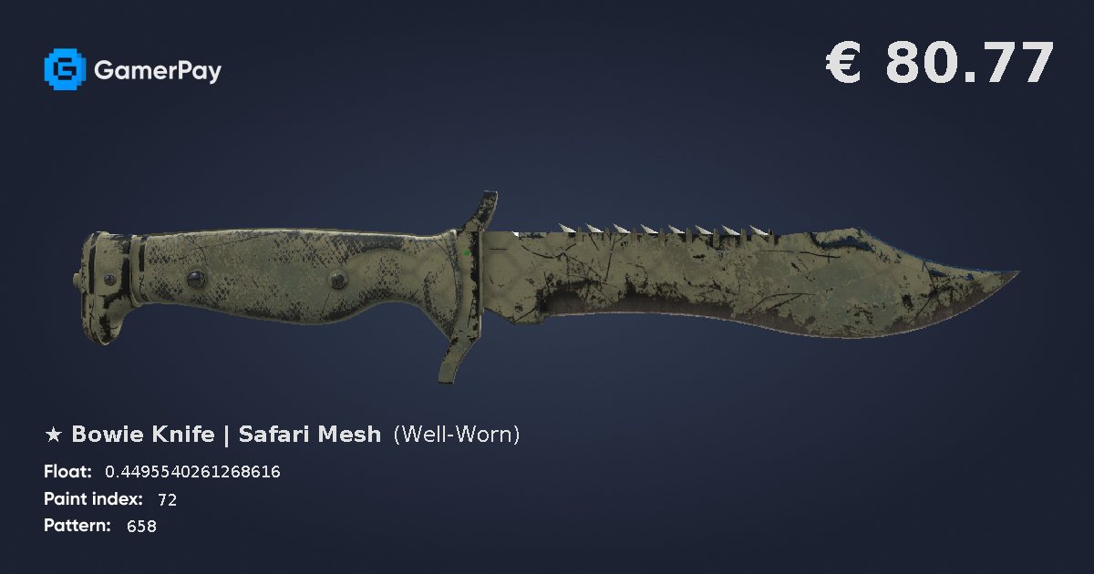 Bowie Knife | Safari Mesh on GamerPay