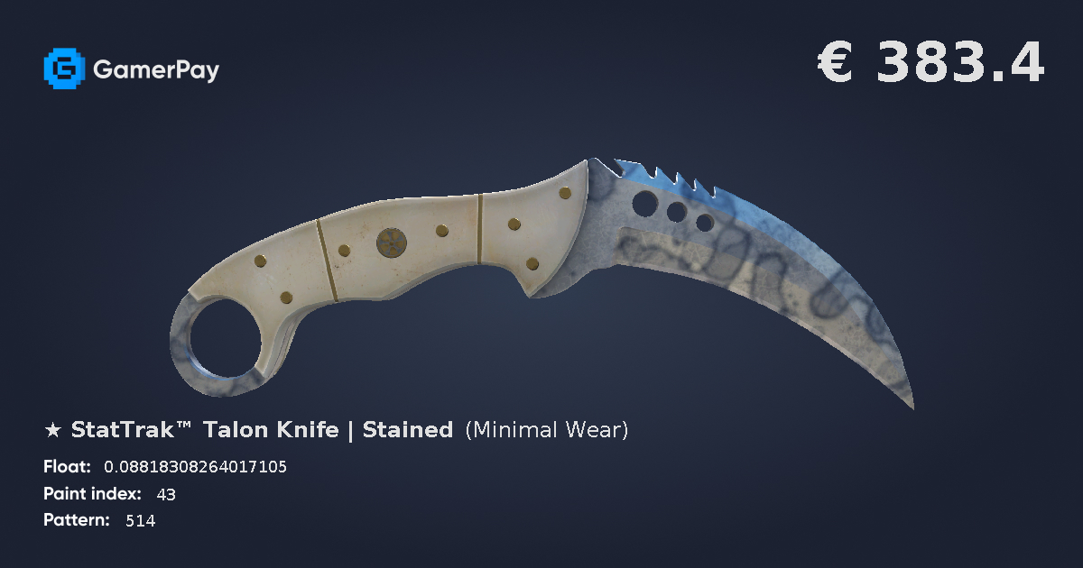StatTrak™ Talon Knife | Stained on GamerPay