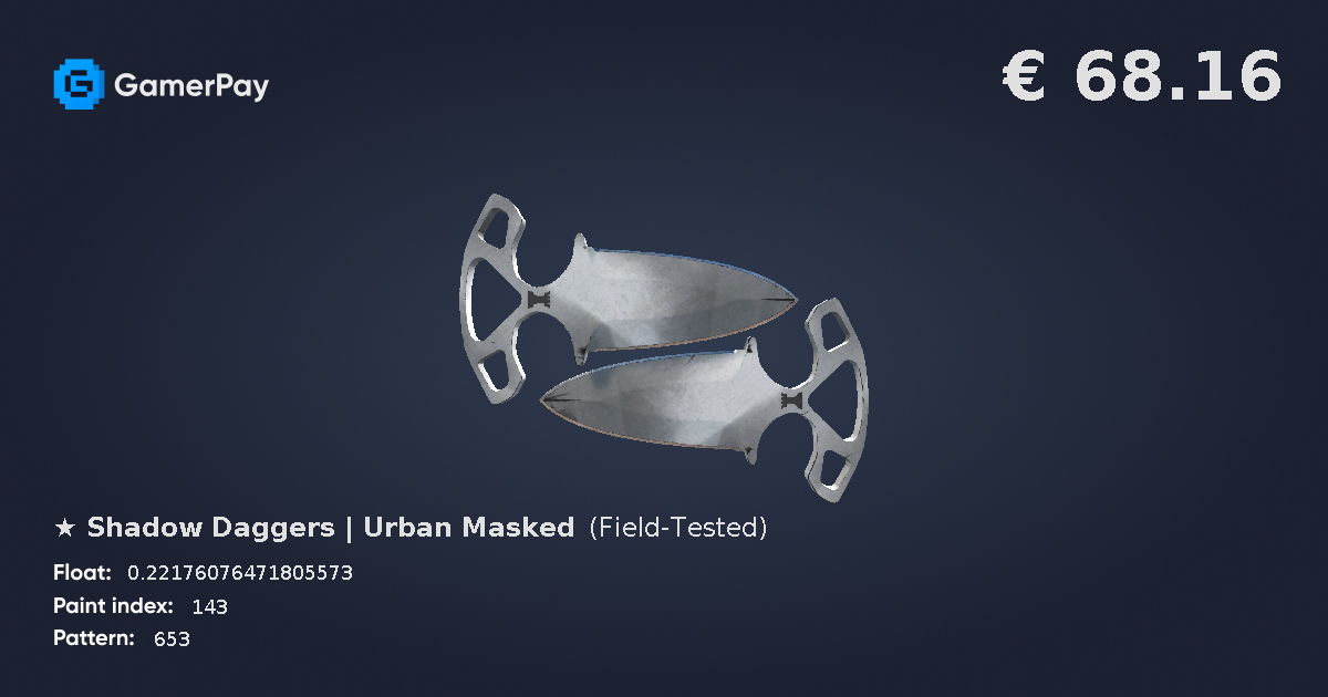 Shadow Daggers | Urban Masked on GamerPay