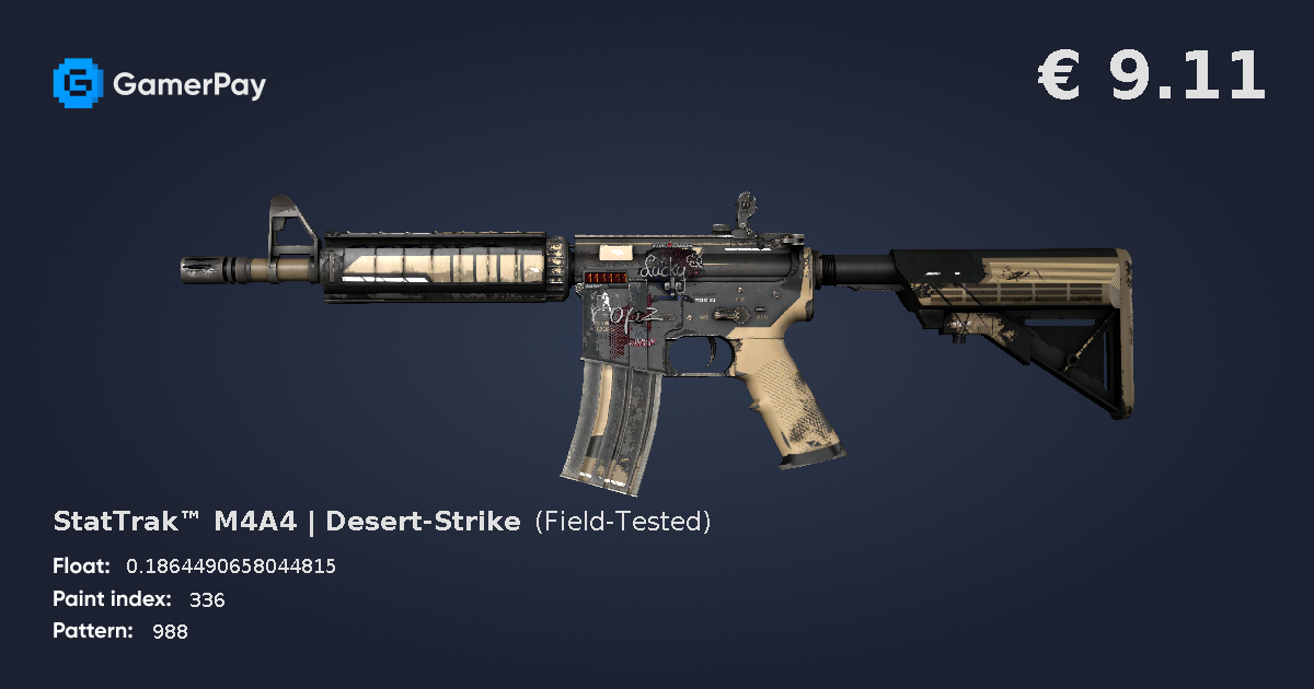 StatTrak™ M4A4 | Desert-Strike on GamerPay