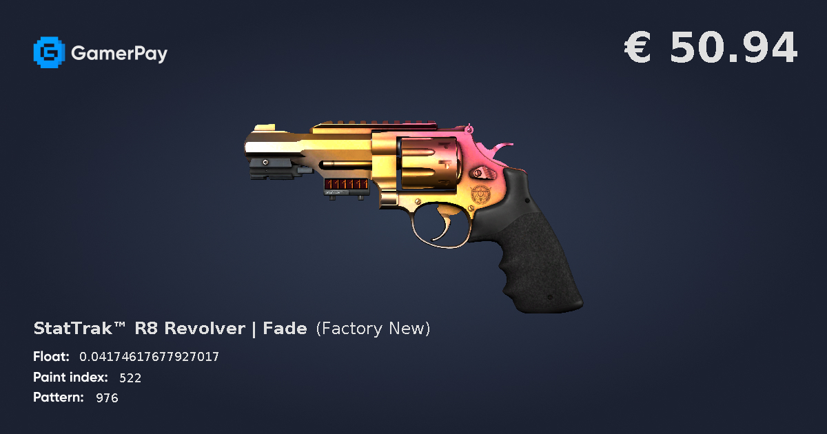 StatTrak™ R8 Revolver | Fade on GamerPay