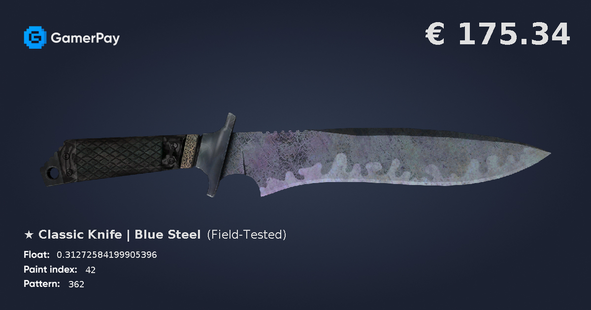 Classic Knife | Blue Steel on GamerPay