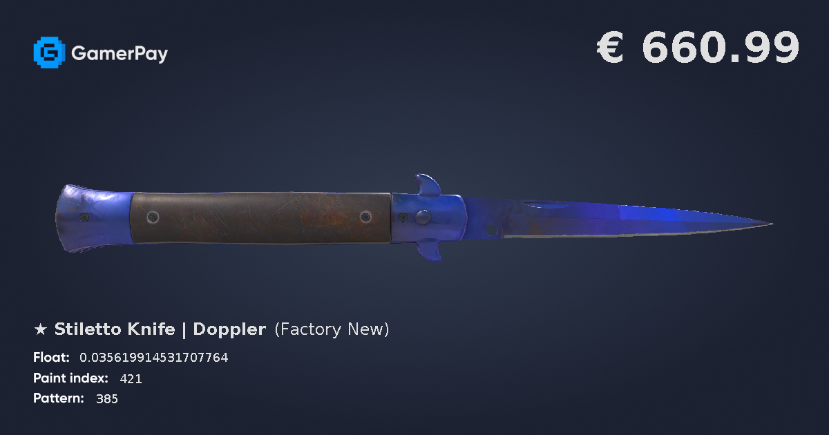 Stiletto Knife | Doppler Phase 4 on GamerPay