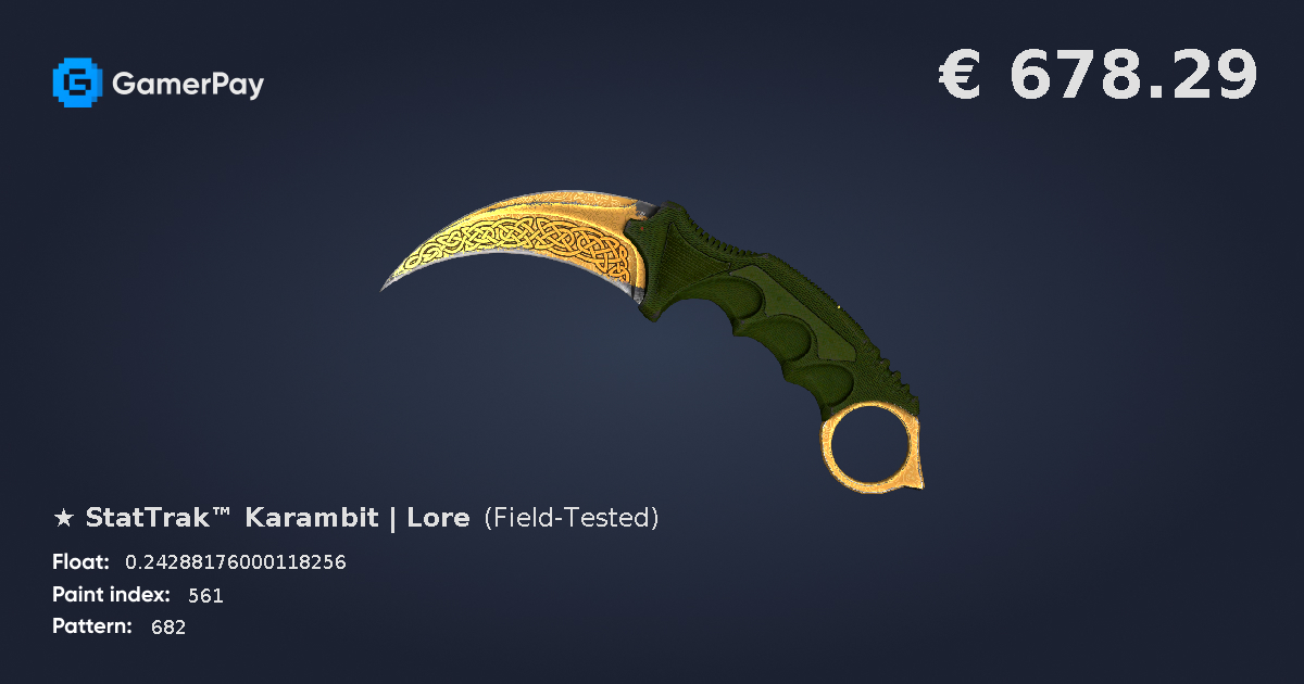 StatTrak™ Karambit | Lore on GamerPay