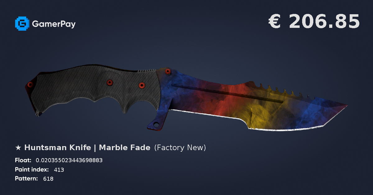 Huntsman Knife | Marble Fade on GamerPay