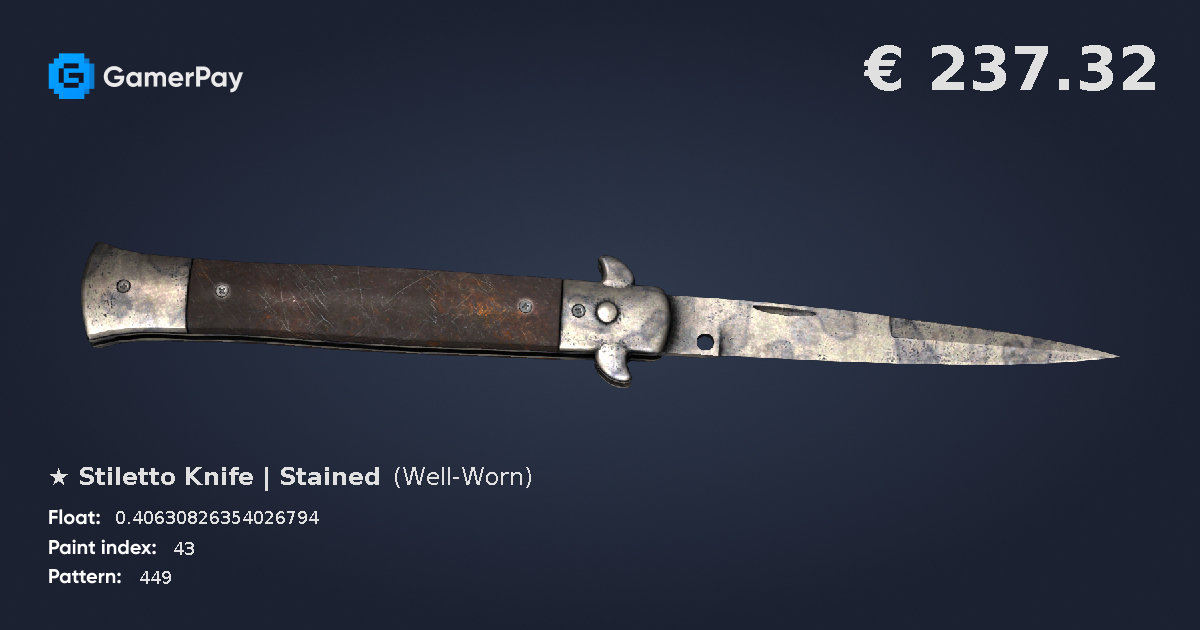 Stiletto Knife | Stained on GamerPay