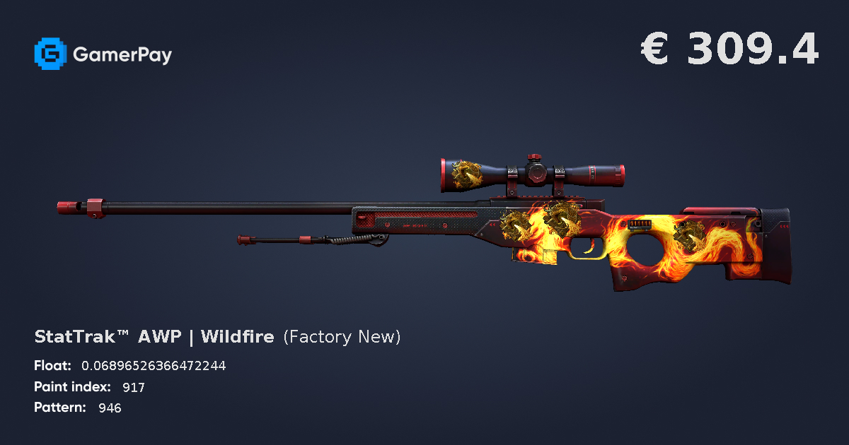 StatTrak™ AWP | Wildfire on GamerPay