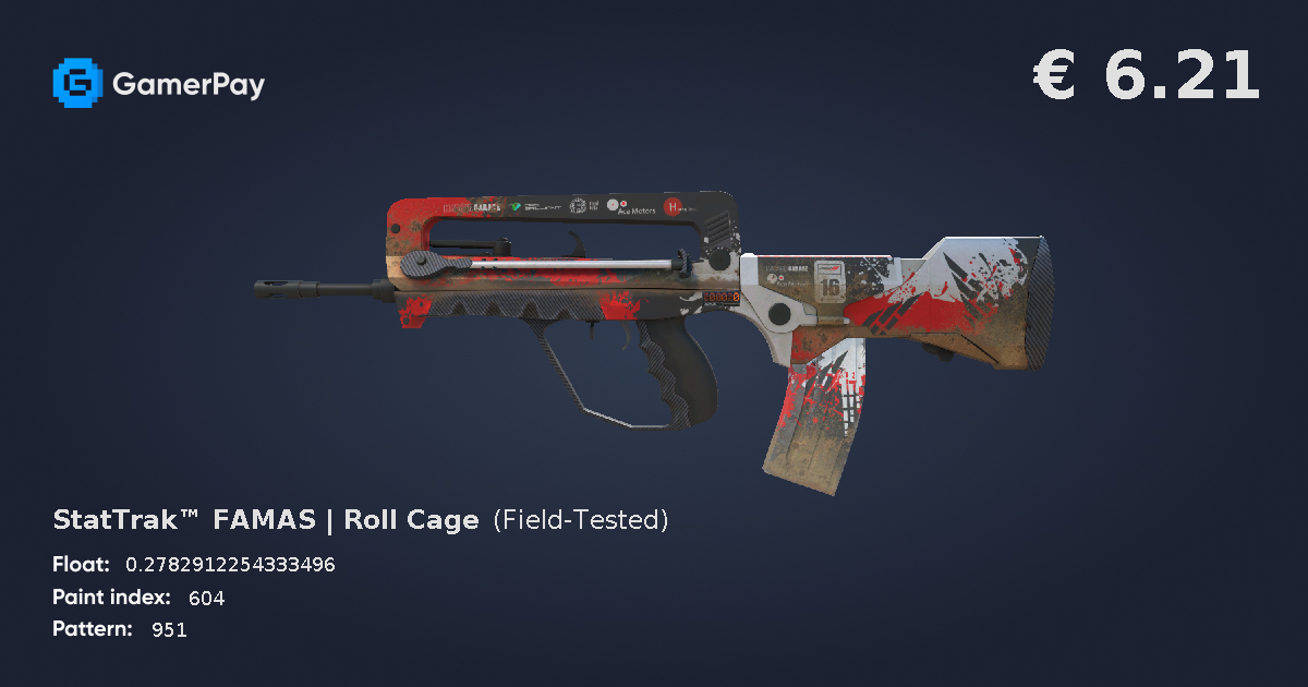 StatTrak™ FAMAS | Roll Cage on GamerPay