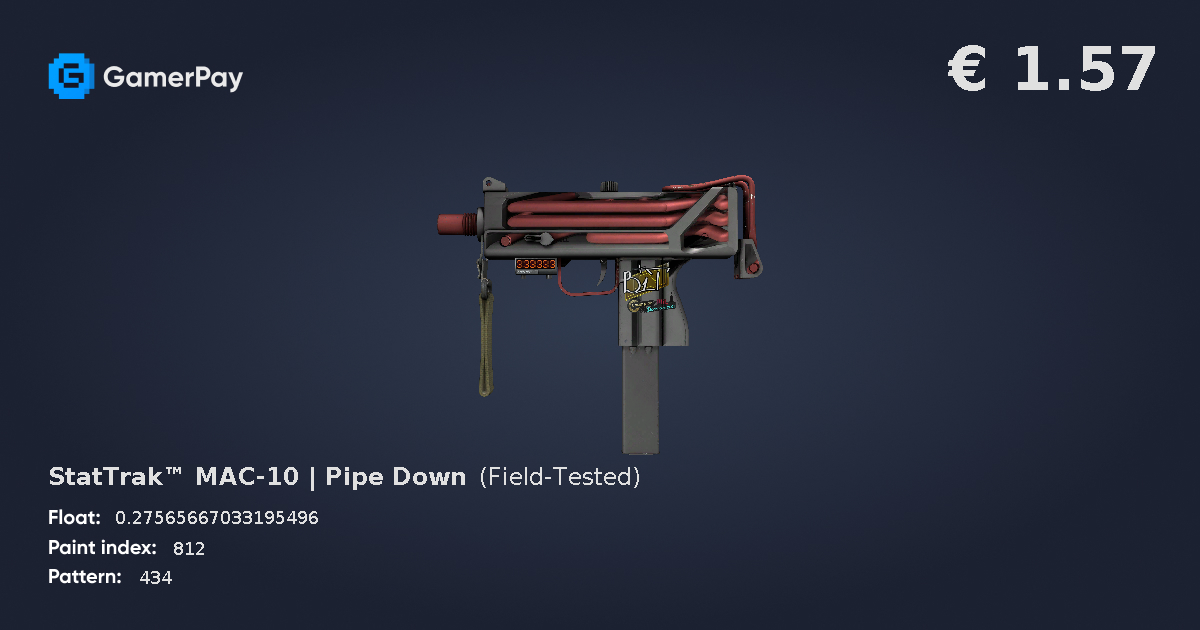 StatTrak™ MAC-10 | Pipe Down on GamerPay