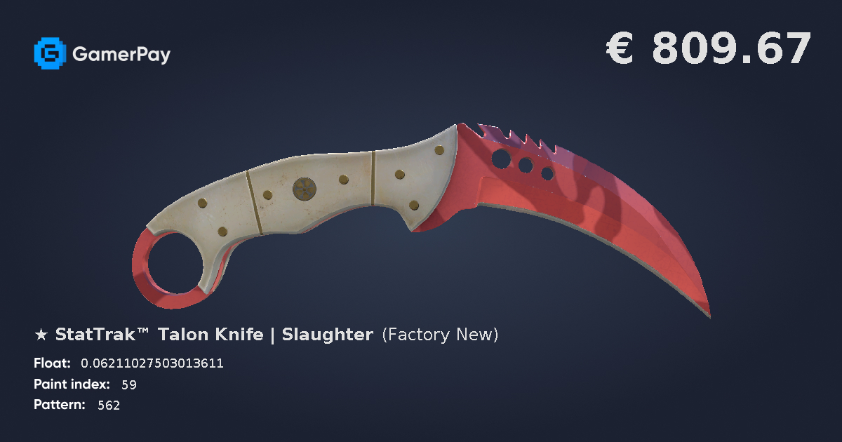 StatTrak™ Talon Knife | Slaughter on GamerPay