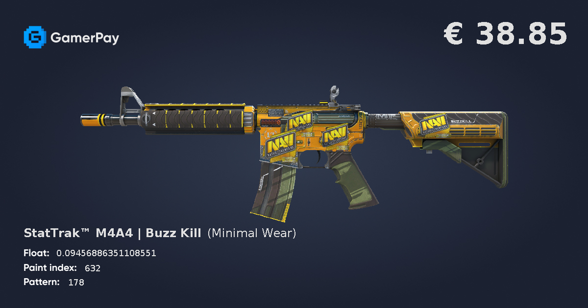 StatTrak™ M4A4 | Buzz Kill on GamerPay