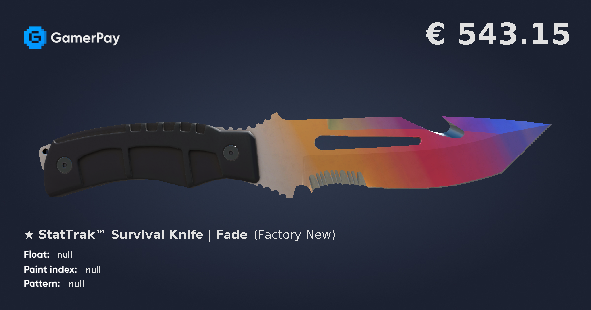 StatTrak™ Survival Knife | Fade on GamerPay