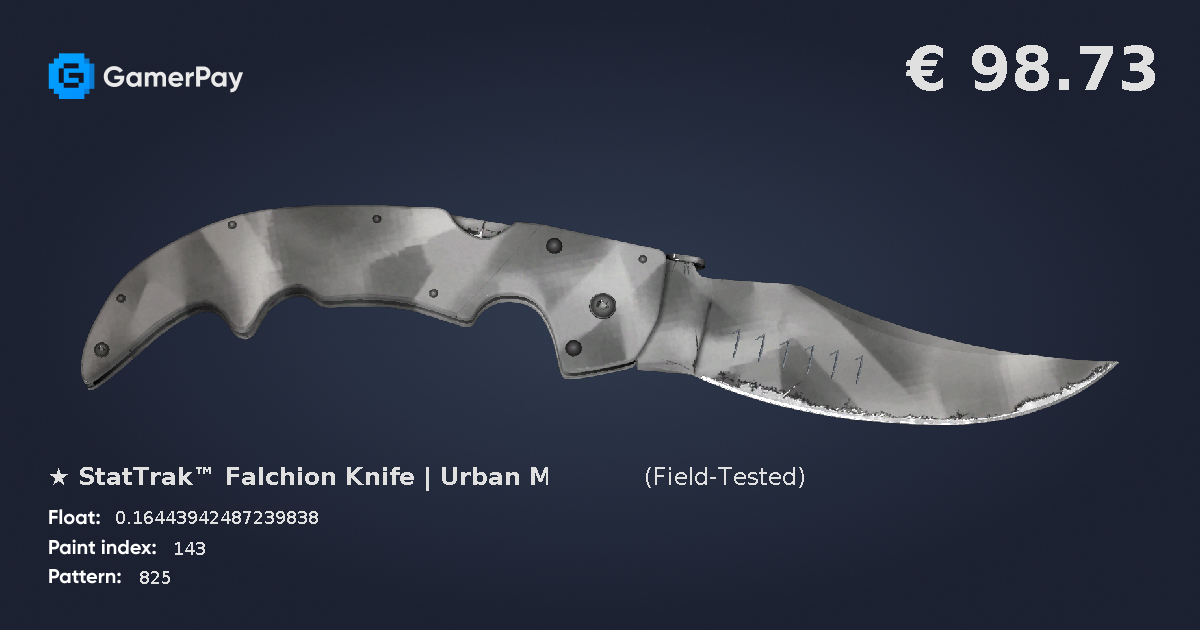 StatTrak™ Falchion Knife | Urban Masked on GamerPay