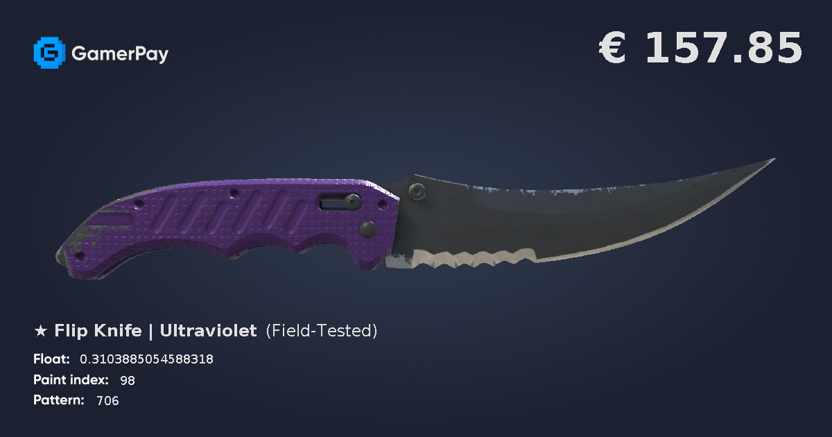 Flip Knife | Ultraviolet on GamerPay