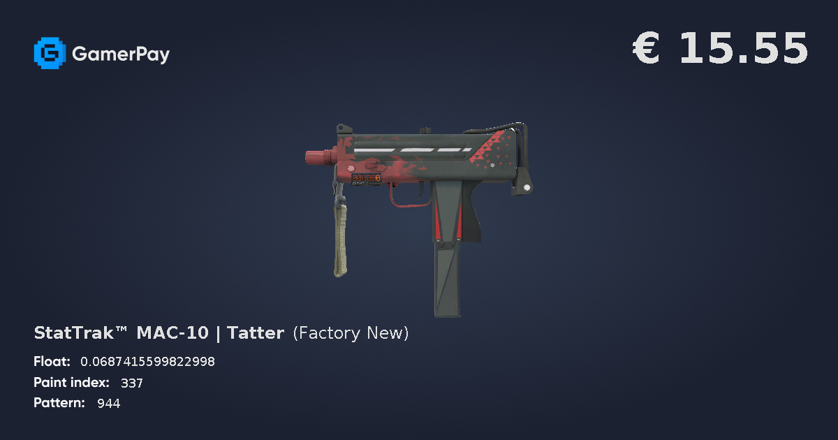 StatTrak™ MAC-10 | Tatter on GamerPay