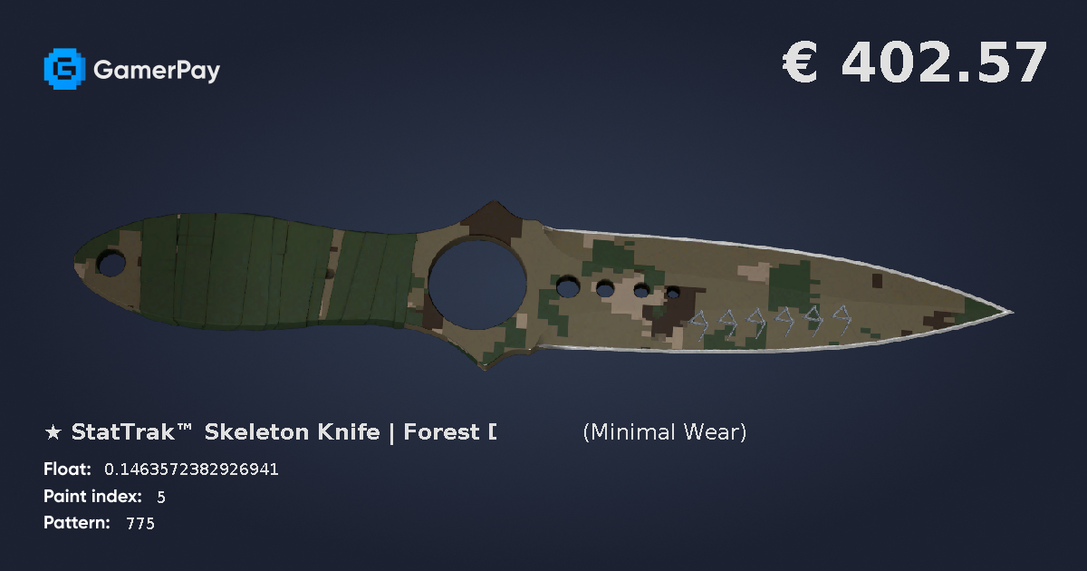 StatTrak™ Skeleton Knife | Forest DDPAT on GamerPay