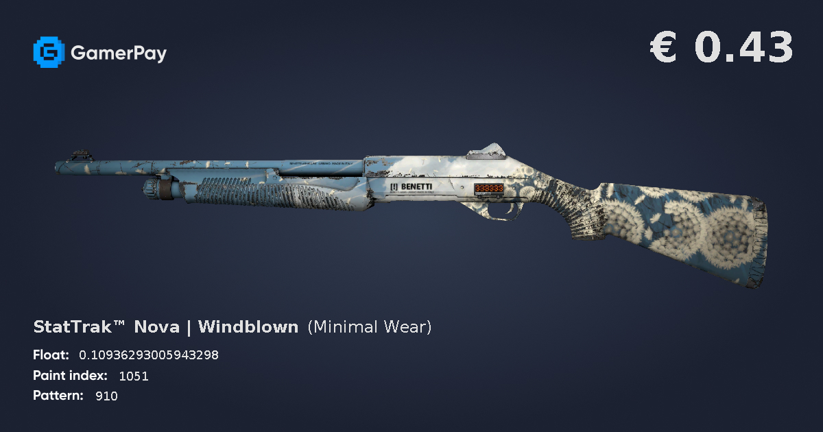 StatTrak™ Nova | Windblown on GamerPay