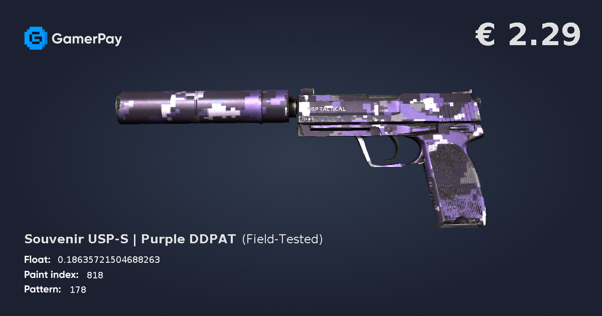 Souvenir USP-S | Purple DDPAT on GamerPay