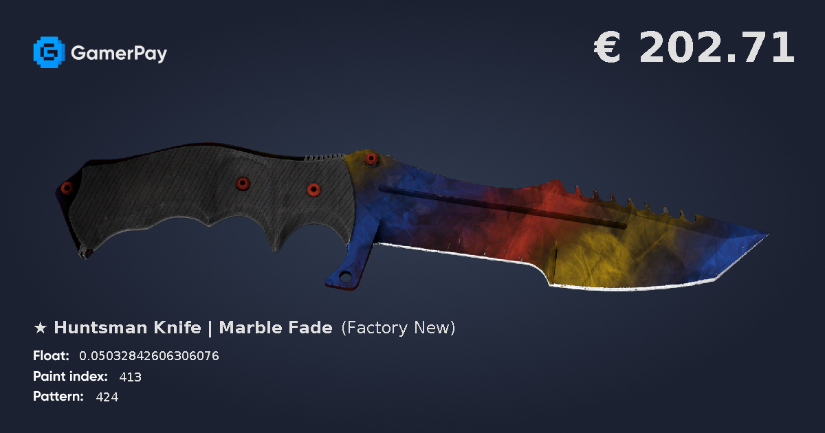 Huntsman Knife | Marble Fade on GamerPay