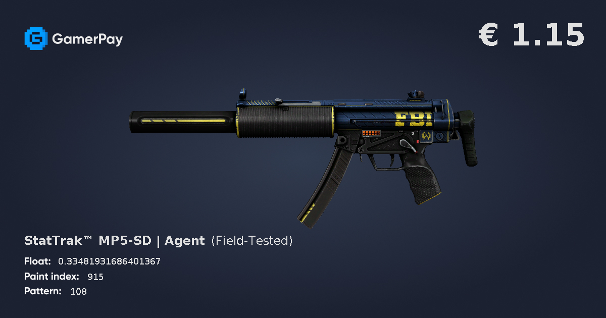 StatTrak™ MP5-SD | Agent on GamerPay