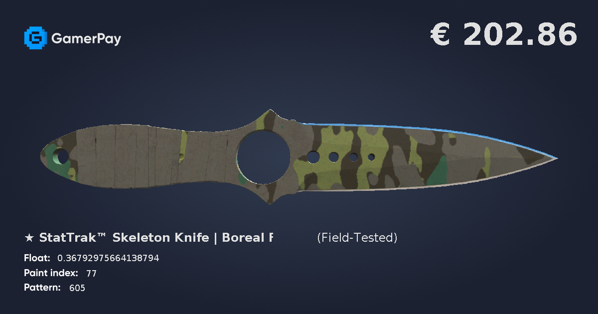 StatTrak™ Skeleton Knife | Boreal Forest on GamerPay