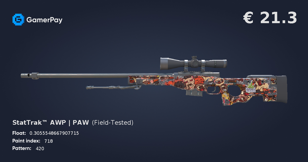 StatTrak™ AWP | PAW on GamerPay