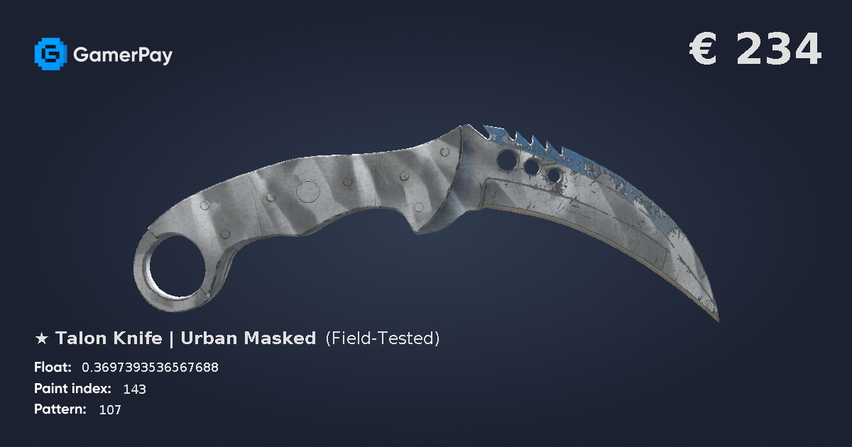 Talon Knife | Urban Masked on GamerPay