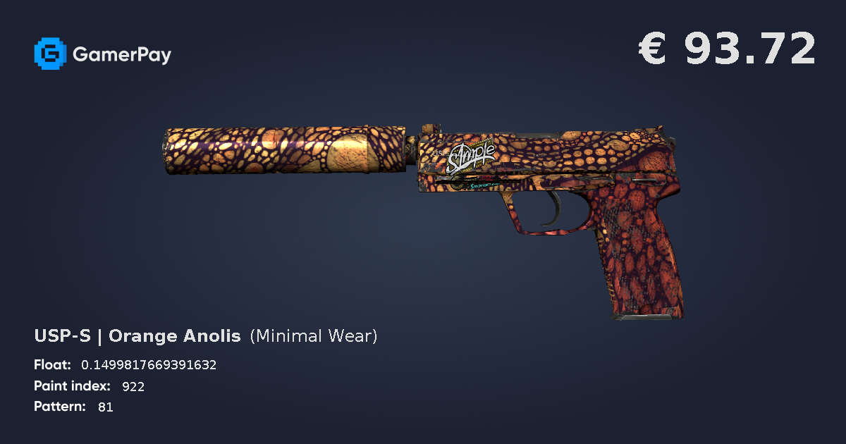 USP-S | Orange Anolis on GamerPay