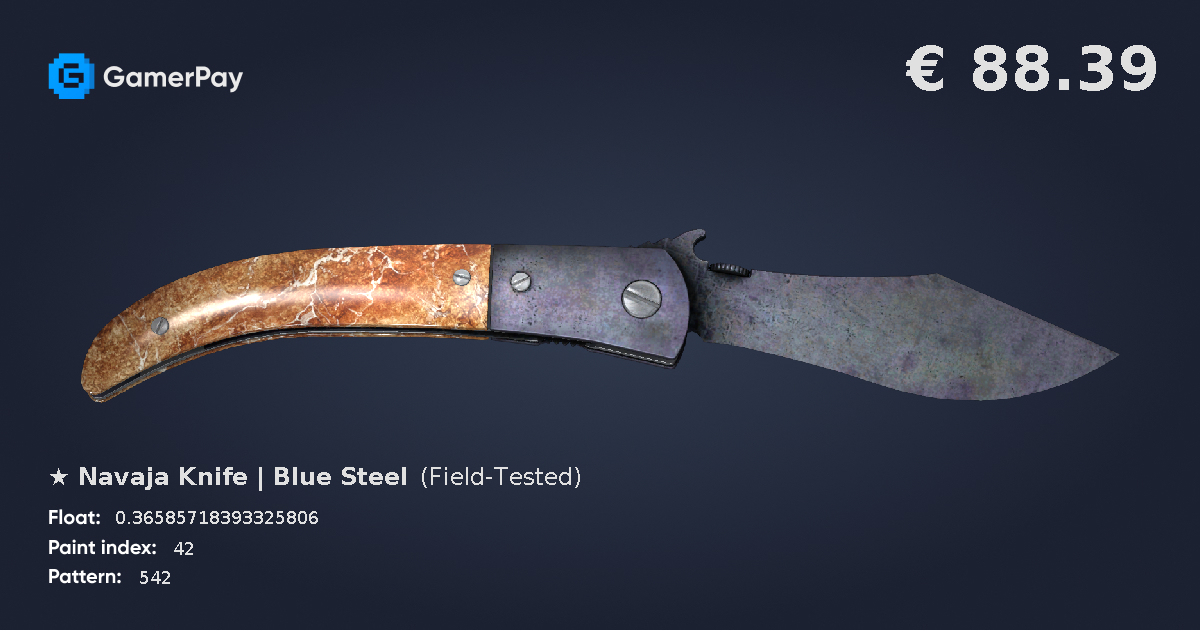 Navaja Knife | Blue Steel on GamerPay