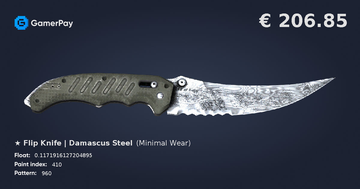 Flip Knife | Damascus Steel on GamerPay