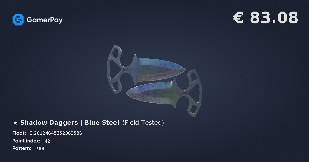 Shadow Daggers | Blue Steel on GamerPay