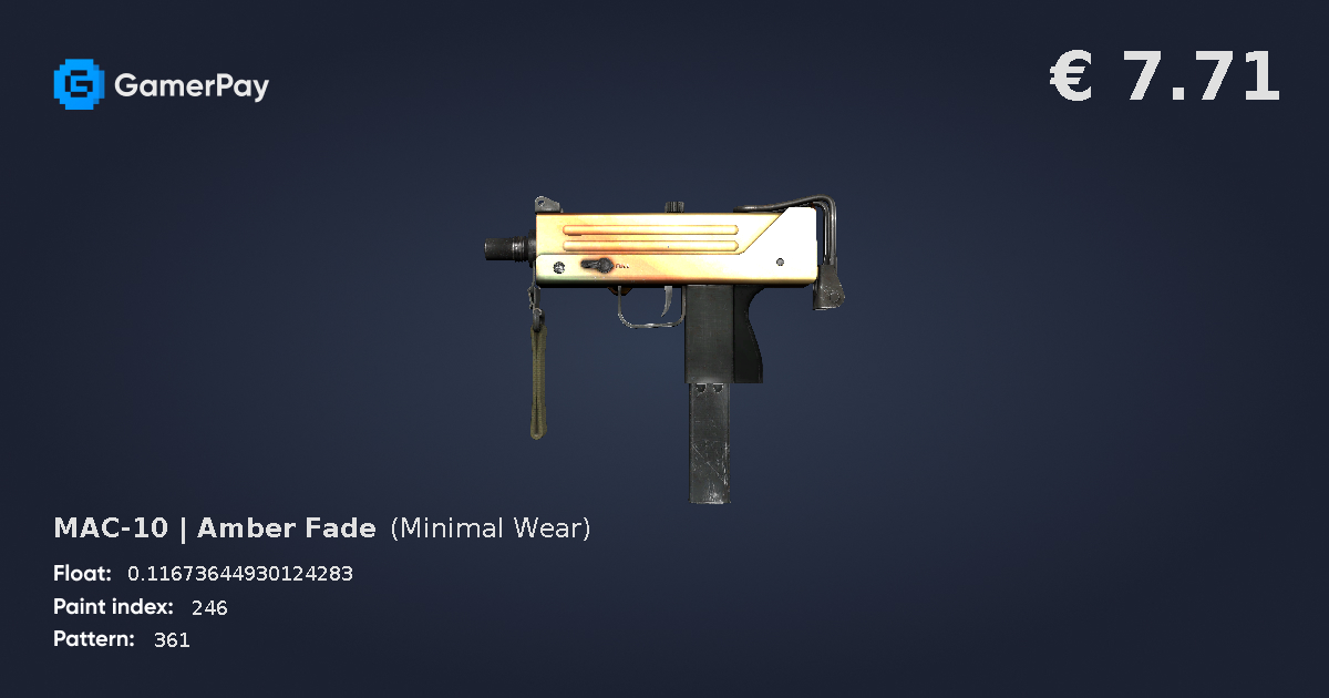 MAC-10 | Amber Fade on GamerPay