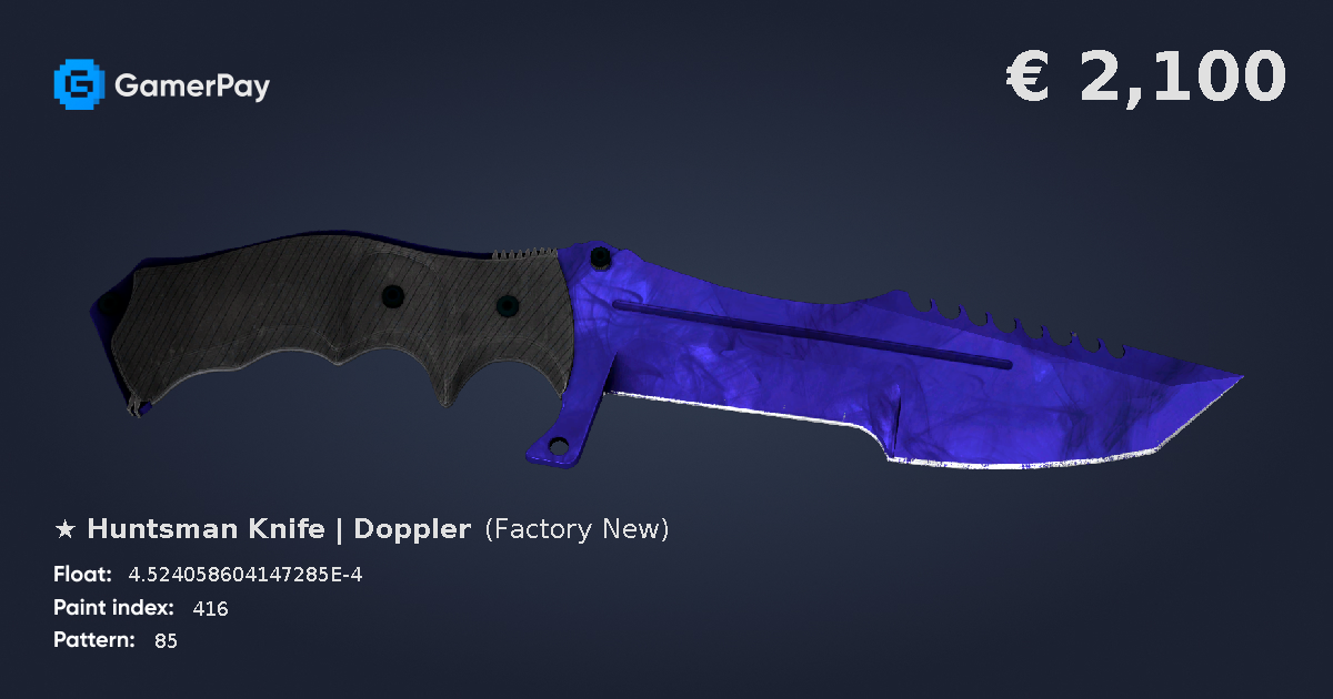 Huntsman Knife | Doppler Sapphire on GamerPay