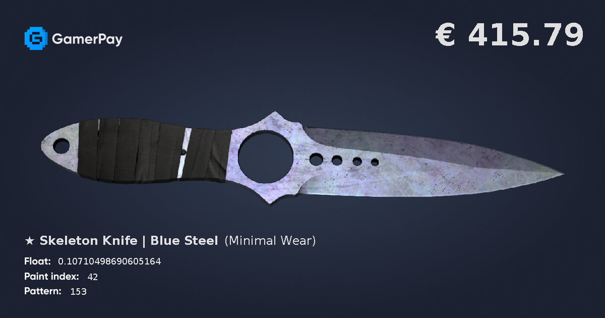 Skeleton Knife | Blue Steel on GamerPay