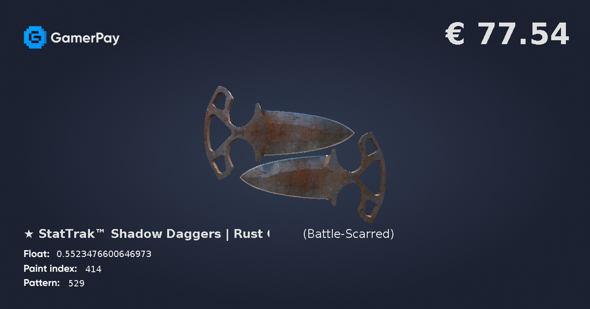 StatTrak™ Shadow Daggers | Rust Coat on GamerPay