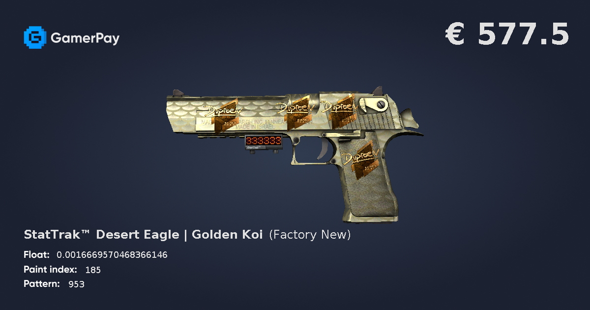StatTrak™ Desert Eagle | Golden Koi on GamerPay
