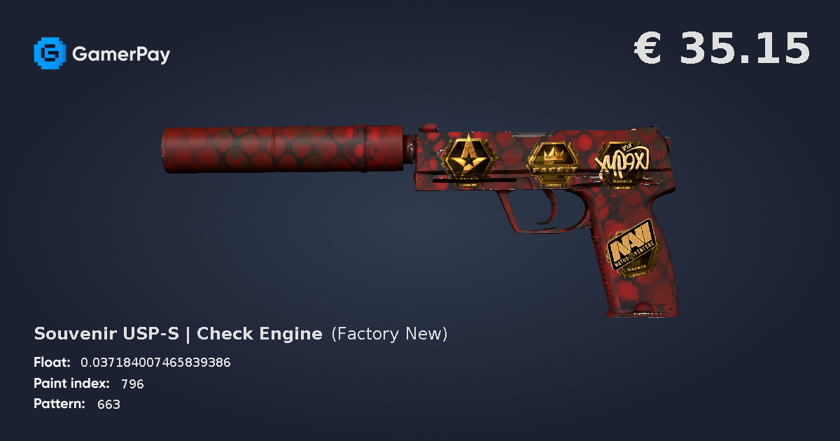 Souvenir USP-S | Check Engine on GamerPay