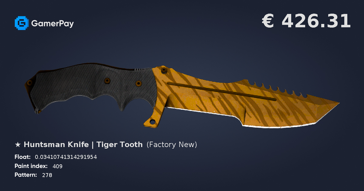 Huntsman Knife | Tiger Tooth on GamerPay