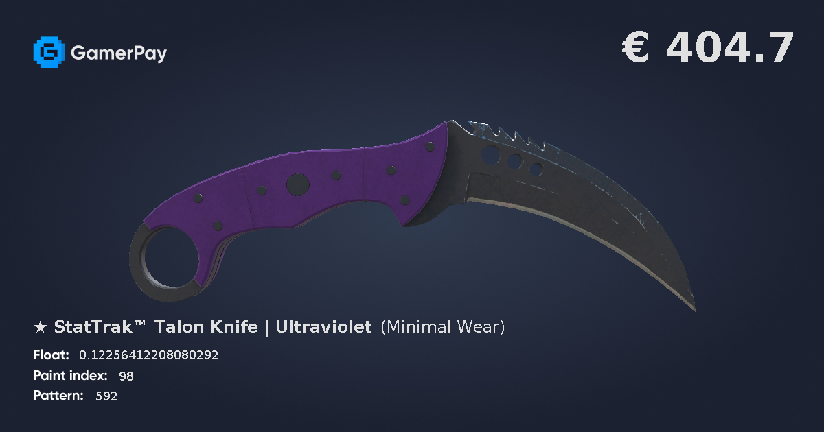 StatTrak™ Talon Knife | Ultraviolet on GamerPay