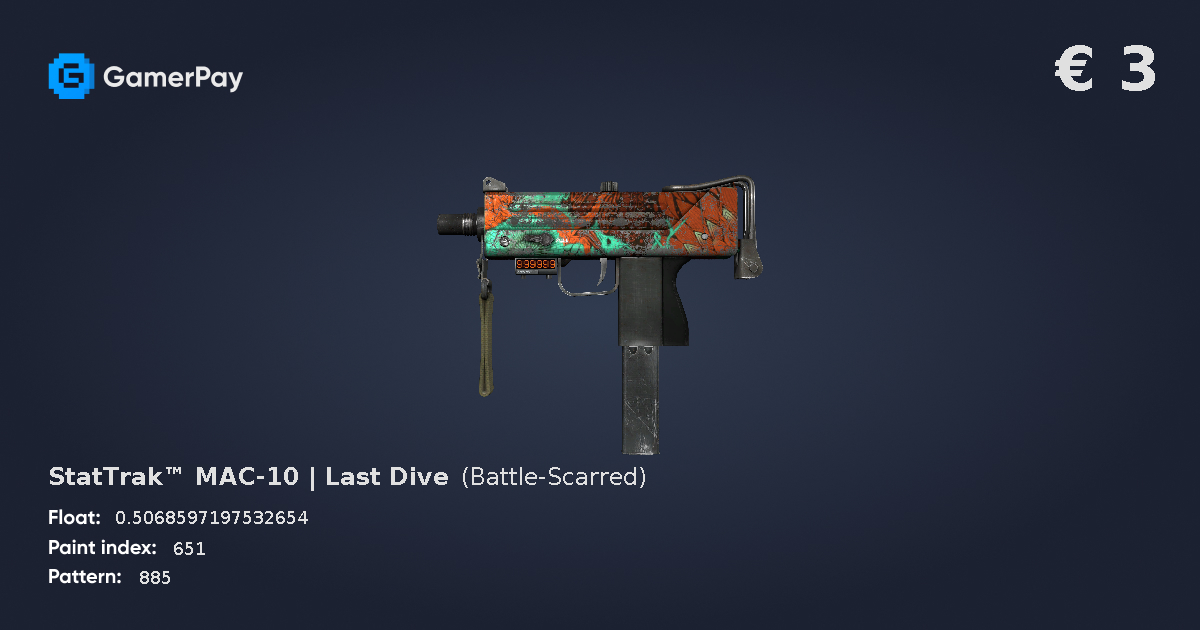 StatTrak™ MAC-10 | Last Dive on GamerPay