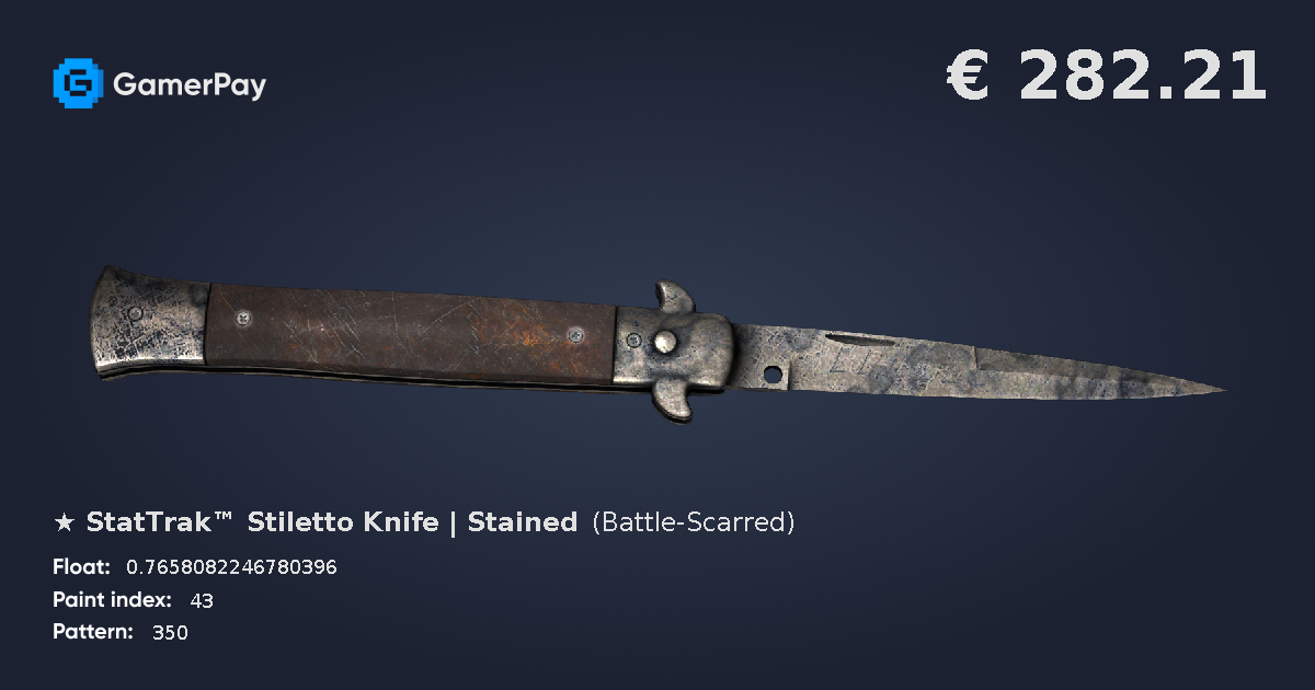 StatTrak™ Stiletto Knife | Stained on GamerPay