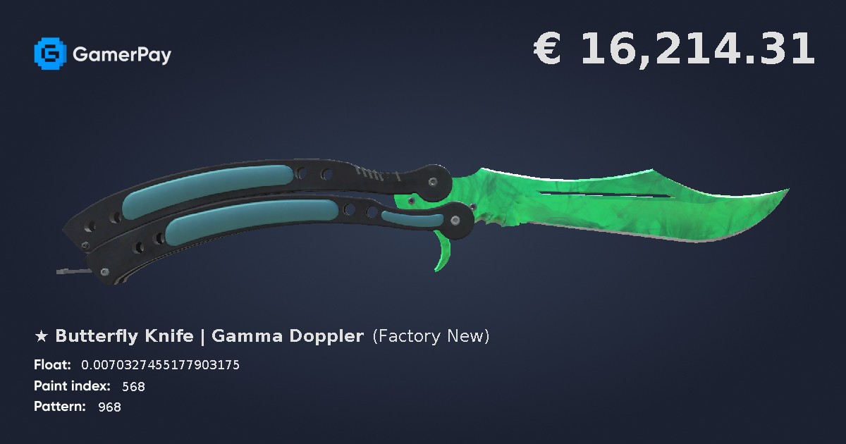 Butterfly Knife | Gamma Doppler Emerald on GamerPay