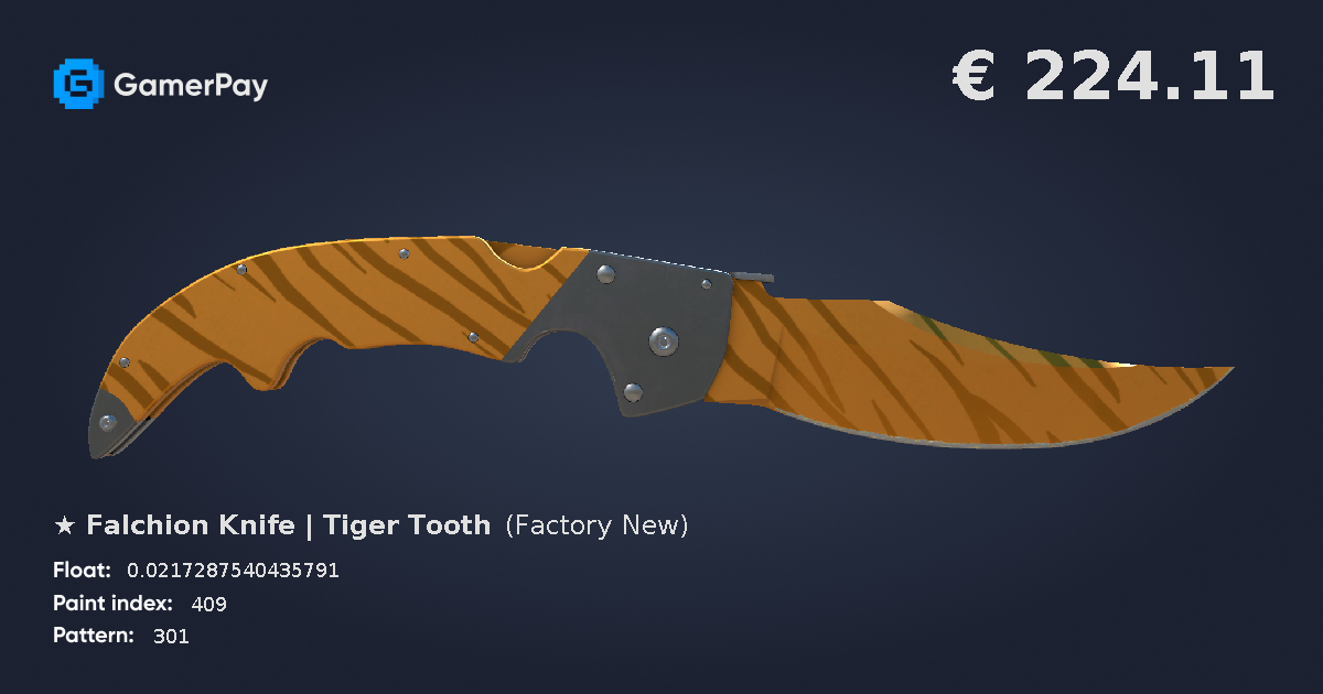 Falchion Knife | Tiger Tooth on GamerPay