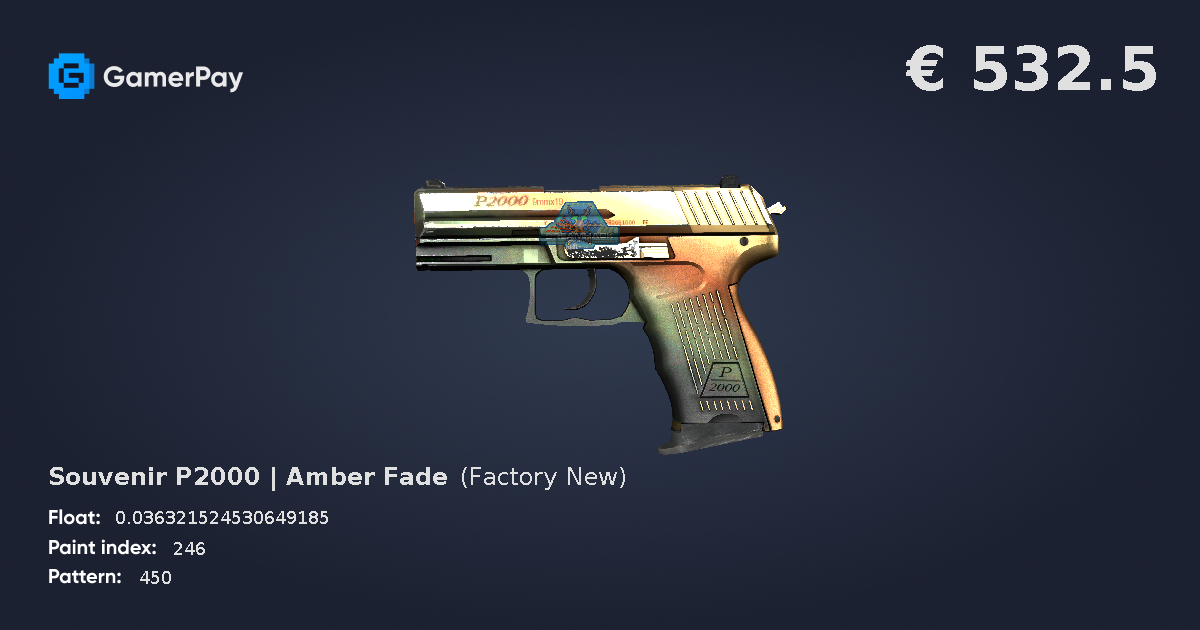 Souvenir P2000 | Amber Fade on GamerPay