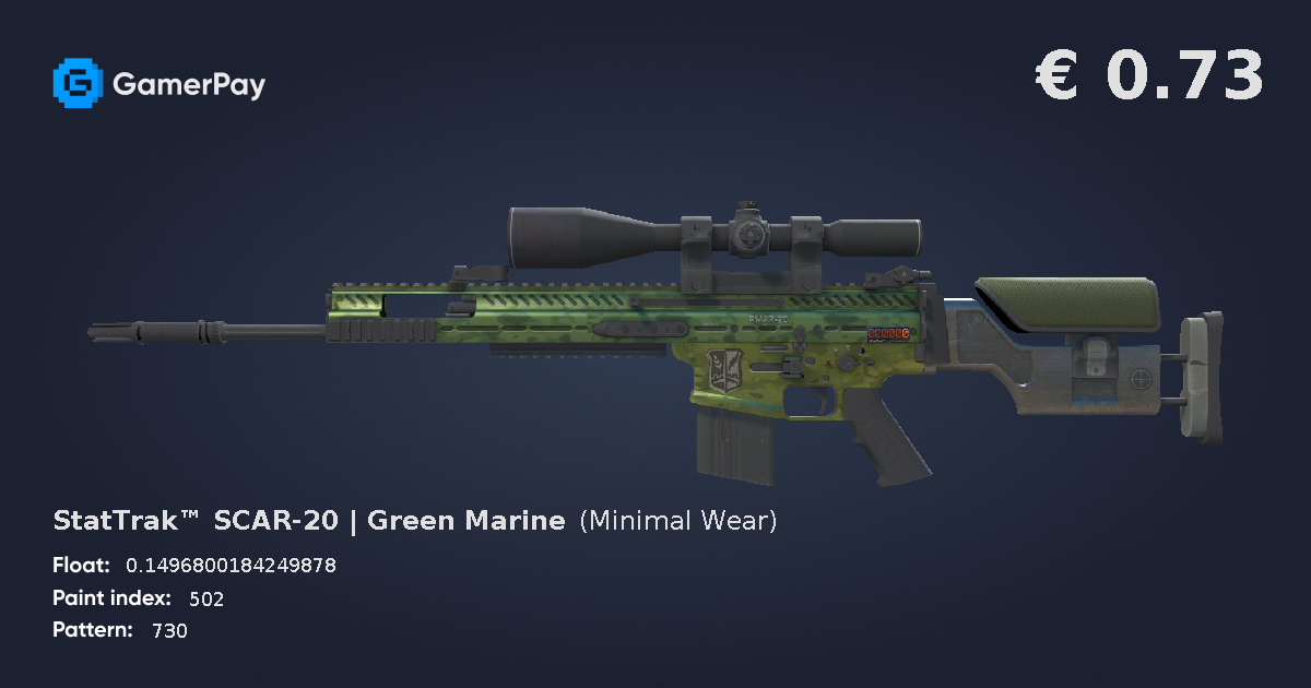 StatTrak™ SCAR-20 | Green Marine on GamerPay