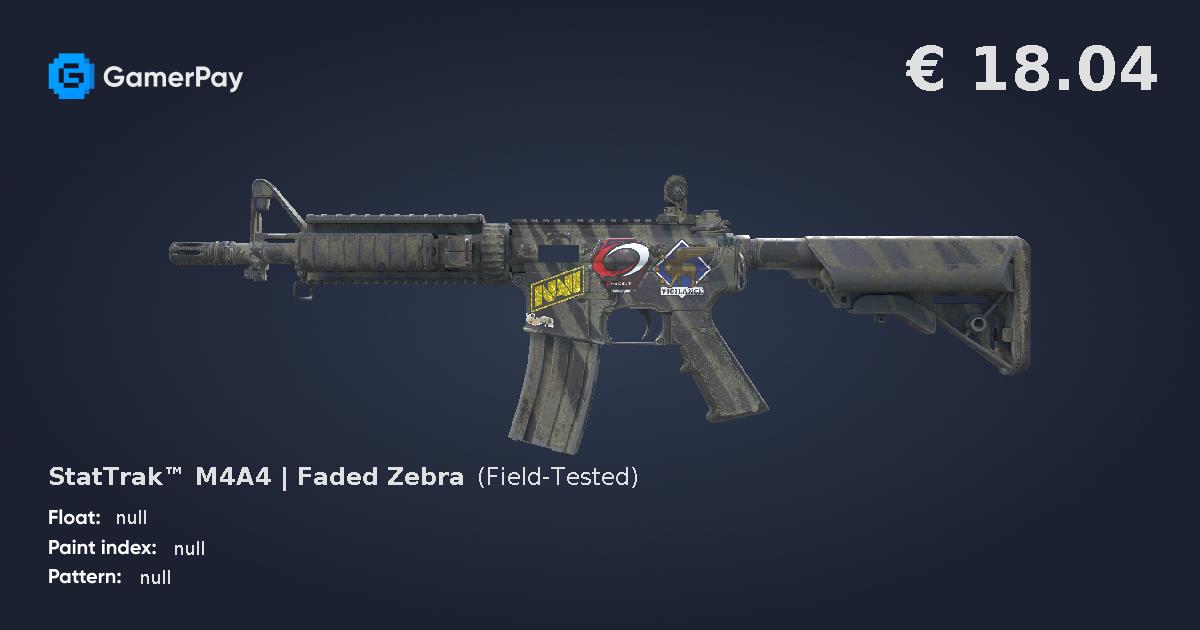 StatTrak™ M4A4 | Faded Zebra on GamerPay