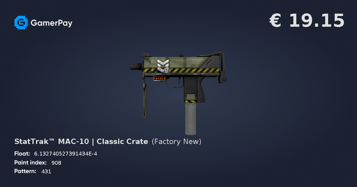 StatTrak™ MAC-10 | Classic Crate on GamerPay