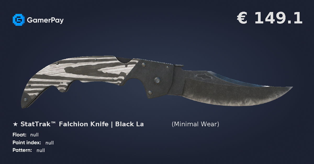 StatTrak™ Falchion Knife | Black Laminate on GamerPay